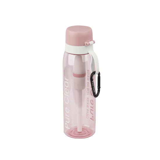 Pure Clear® - Active Water Filter Bottle | Pink Water Bottle